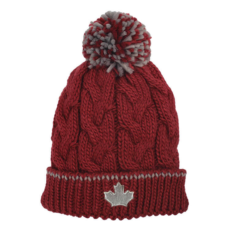 CABLE KNIT MAPLE LEAF TOQUE – Oh Canada WPG